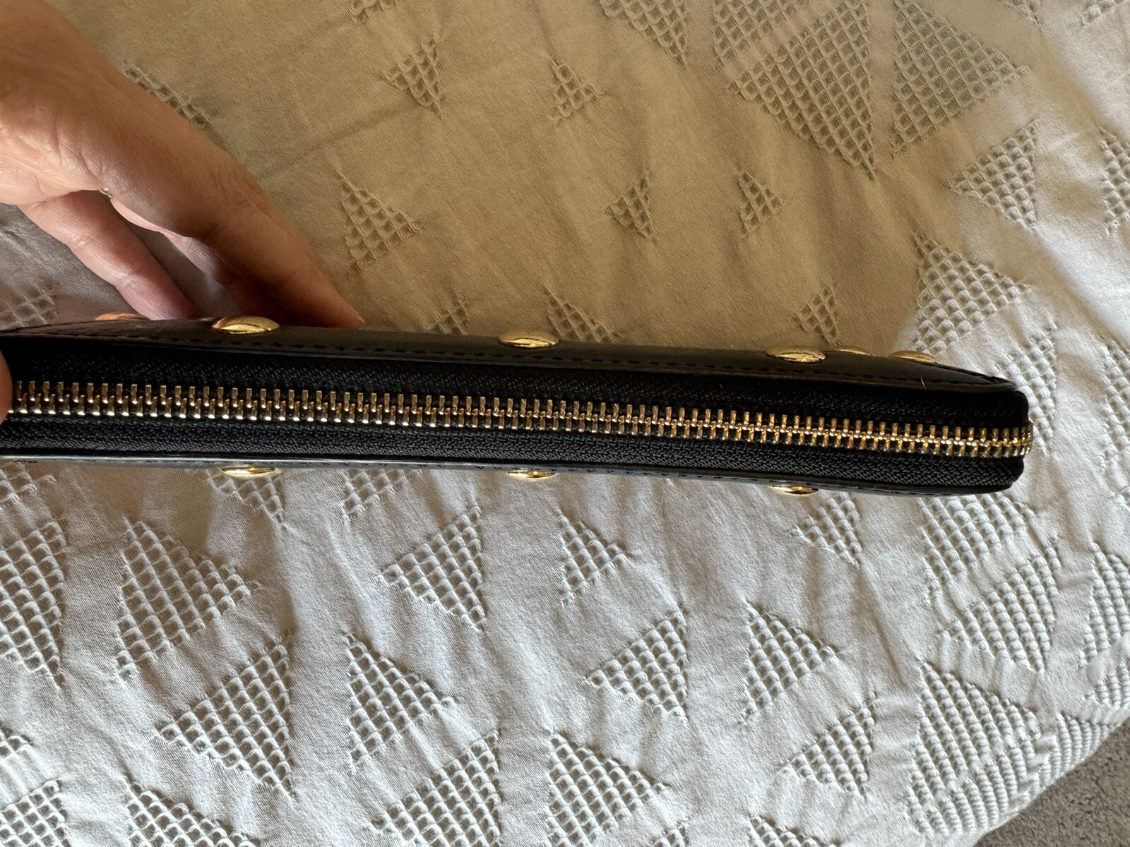 Michael Kors Delancy Black Monogram Continental Wallet (Black) NWOT ...