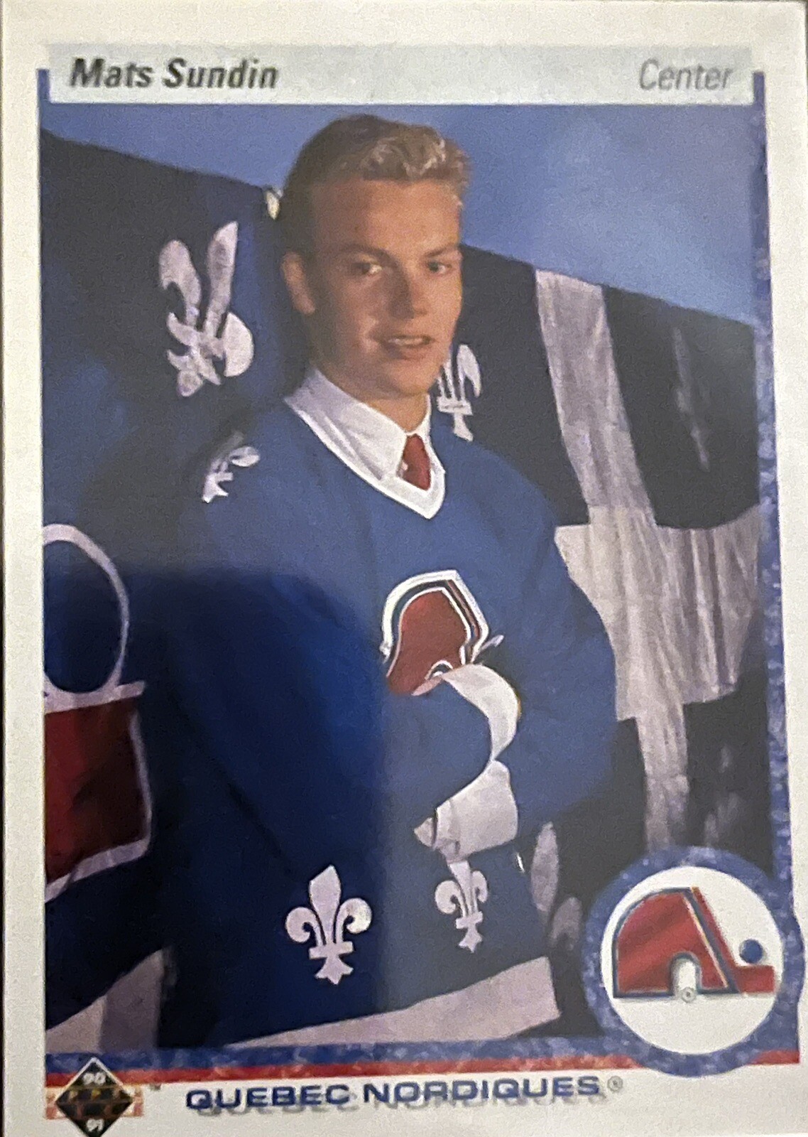 Mats Sundin 1990-91 Upper Deck Quebec Nordiques hockey card (#365 - RC ...