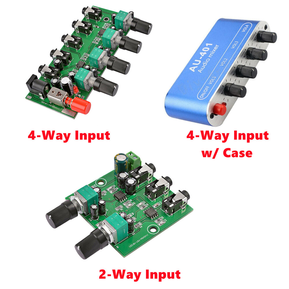 Passive Audio Mixer Circuit Stereo Mixer Audio (2 Input 4 Output) Push