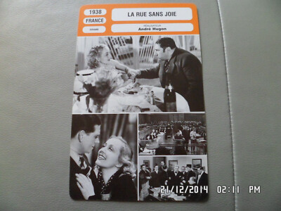CARTE FICHE CINEMA 1938 LA RUE SANS JOIE Dita Parlo Albert Prejean Line ...