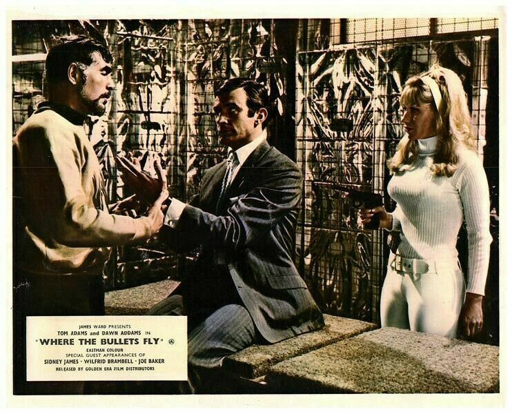 Where The Bullets Fly Original Lobby Card Tom Adams Suzan Farmer Spy ...