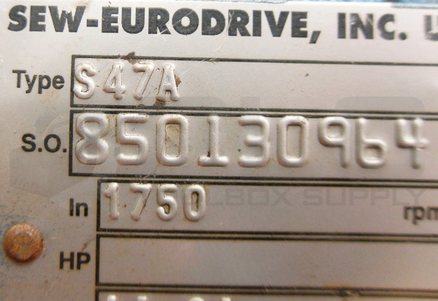 Sew Eurodrive S47A 54.59 1 Worm Gear Reducer D443029 for sale online | eBay