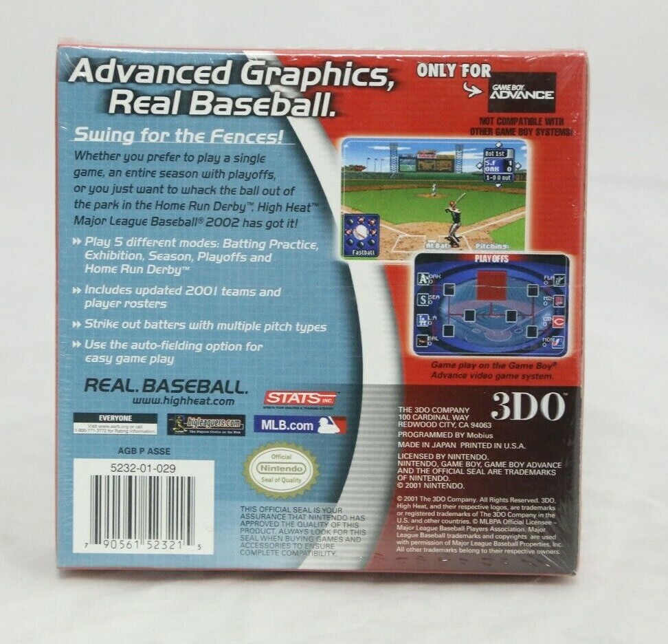 High Heat Major League Baseball 2002 (Nintendo Game Boy Advance, 2001 ...