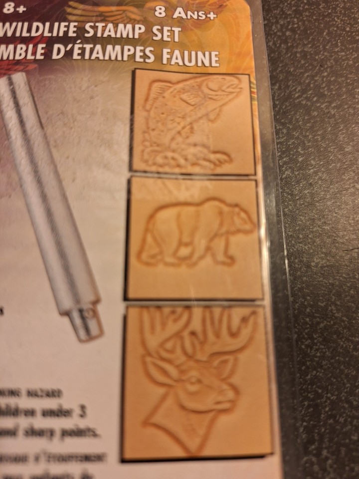 Tandy Leather Factory Wildlife Stamp Set New Trout Bear Deer | eBay