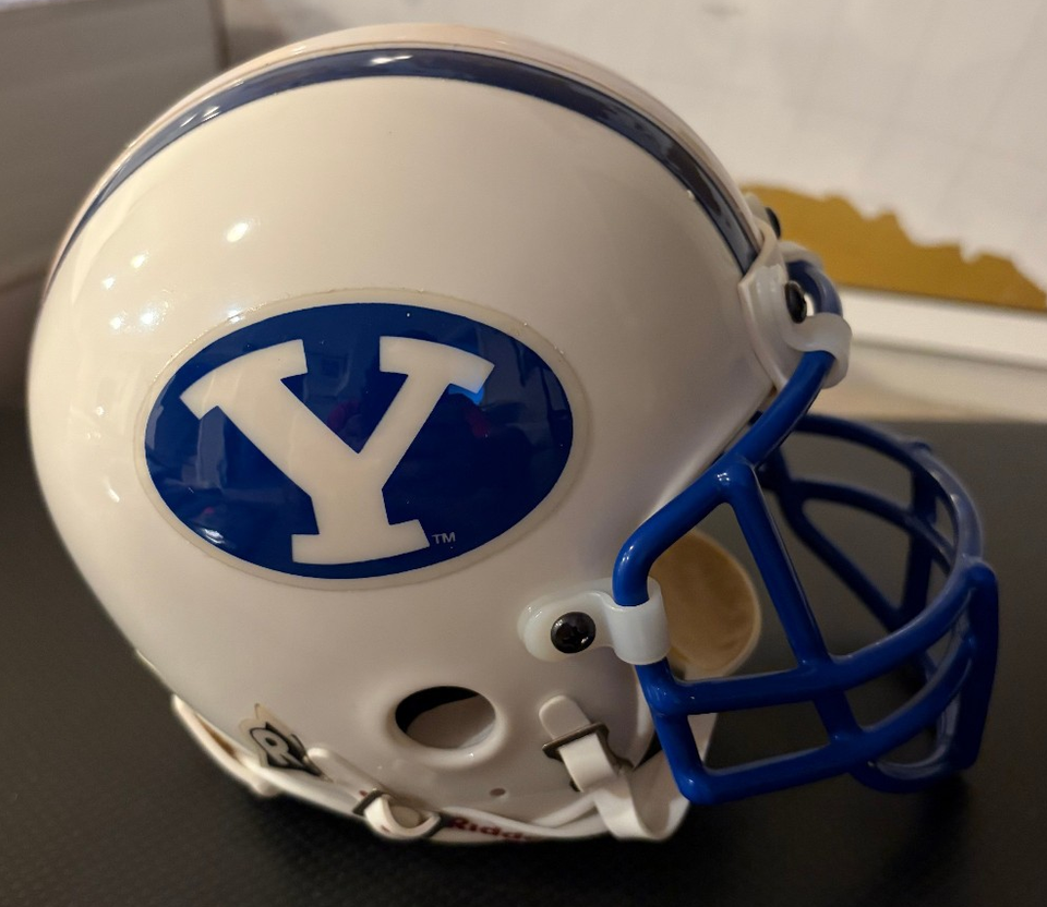 Ty Detmer SIGNED AUTO BYU Cougars MINI HELMET COA BECKETT | eBay