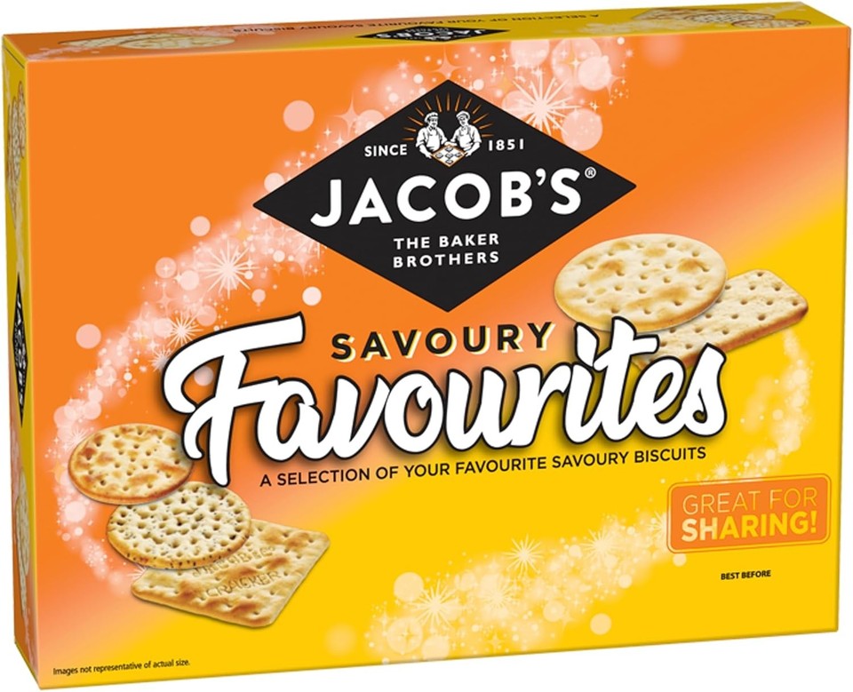 JACOB'S Savoury Favourites, Selection Boxes of Crackers for Cheese, 200 ...