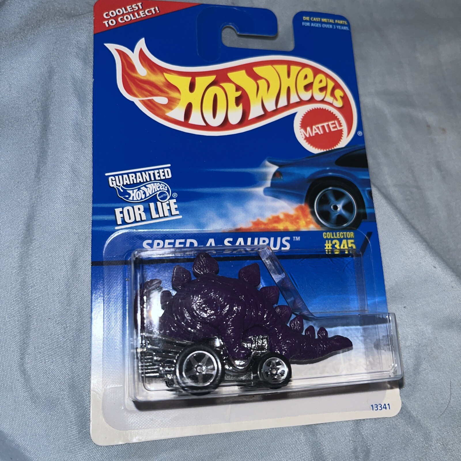1996 Vintage Hot Wheels Collector #345 SPEED-A-SAURUS Purple w/Chrome 5 ...