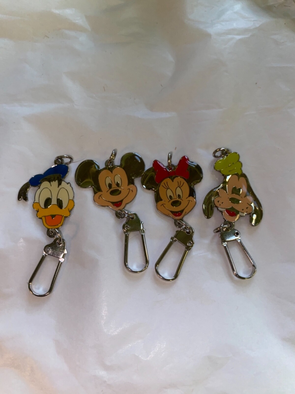 LOT OF 4 VINTAGE ENAMEL DISNEY ZIPPER PULLS | eBay