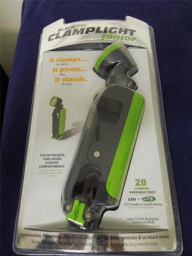 Blackfire BBM889 Clamplight Junior LED Flashlight Clamp Pivots Green ...