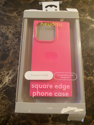 Heyday iPhone 15 Pro Square Edge Phone Case HOT PINK | eBay