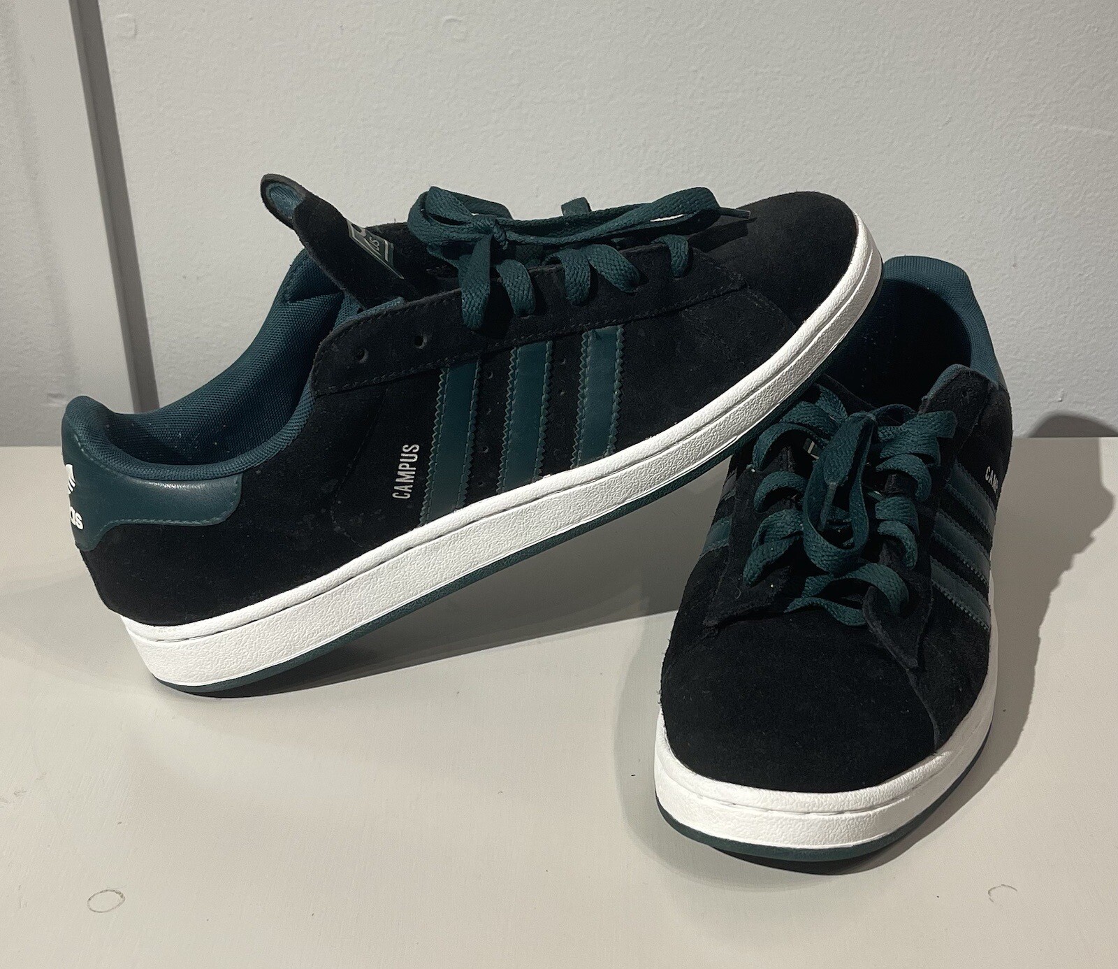 Vintage Adidas Campus • Black/Forest Green • Sz 11.5 … - Gem