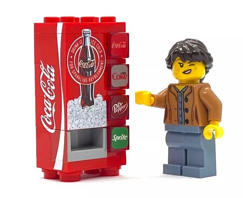 Custom Lego Coca-Cola Soda Coke Vending Machine Made From LEGO Bricks ...