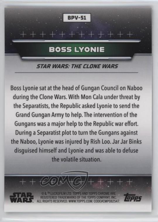 2024 Topps Chrome Star Wars Hyperspace Naboo 46/99 Boss Lyonie #BPV-51 ...