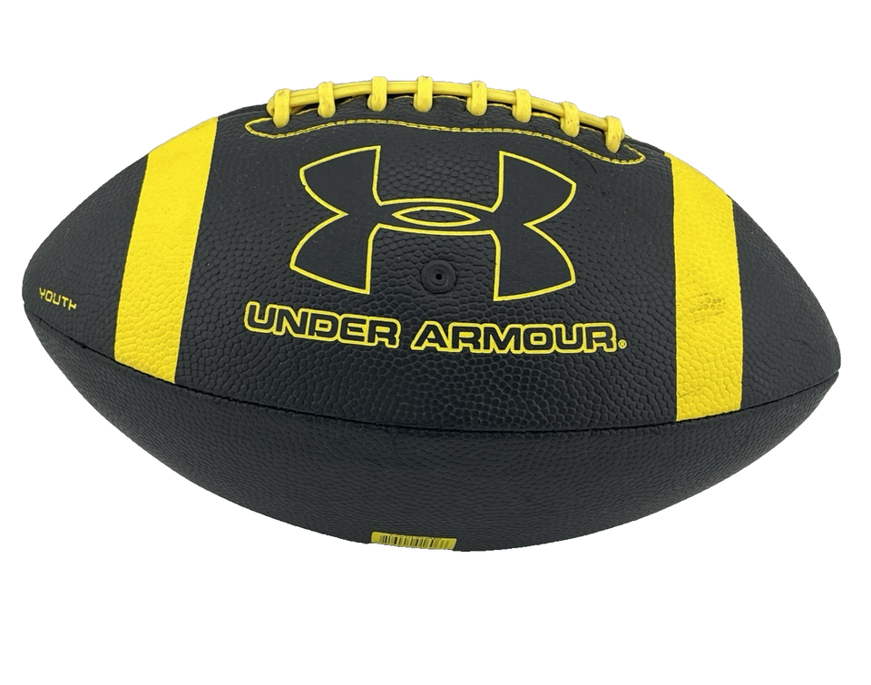 Under Armour Youth Football Black Yellow Logo Training Recreational ...