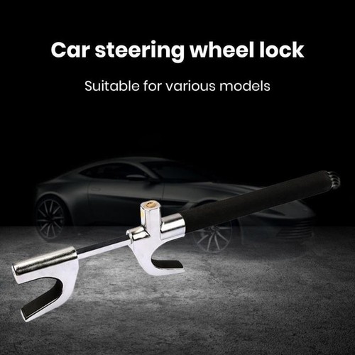 NEW Universal Steering Wheel Lock Car Anti-Theft Retractable Heavy Duty ...