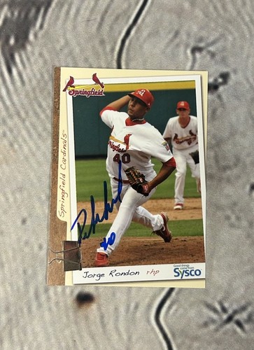 2011 Grandstand Sysco Springfield Cardinals SGA Jorge Rondon Signed ...