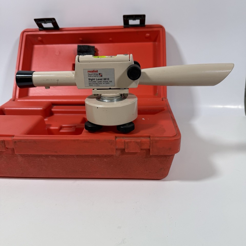 DAVID WHITE Sight Level 8810 Builders Level Transit Grade Setup survey ...