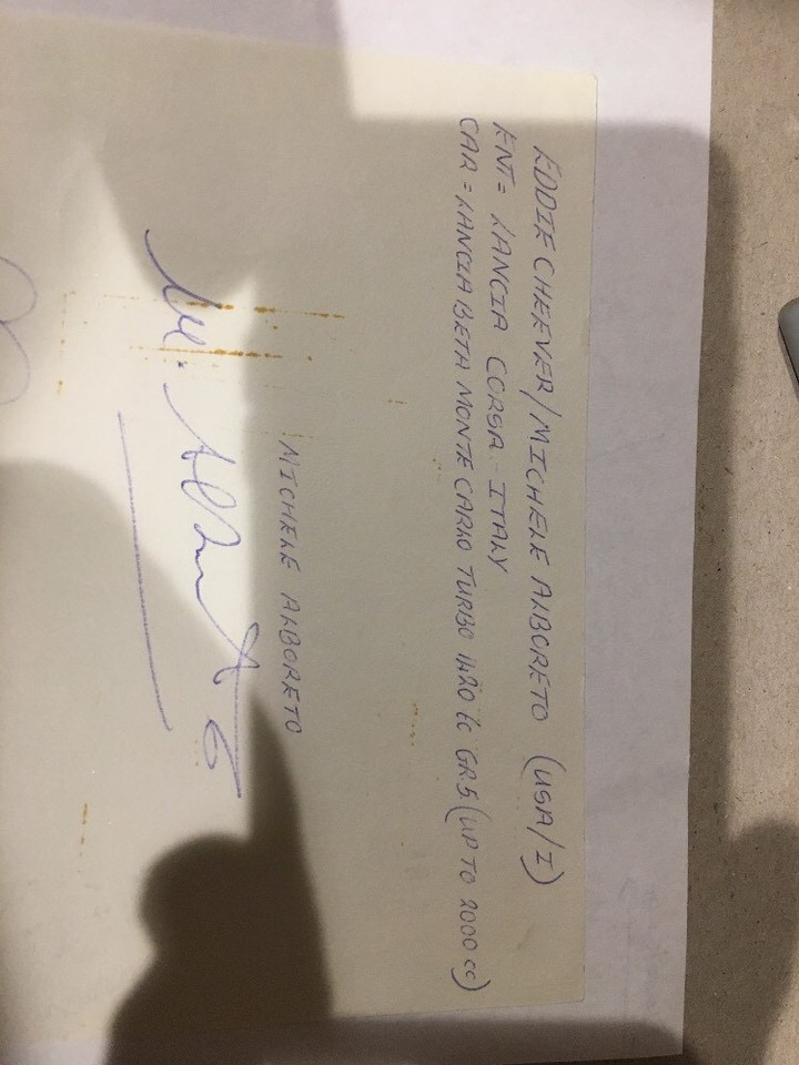 Formula One Drivers Alberato + Cheever Signatures | eBay