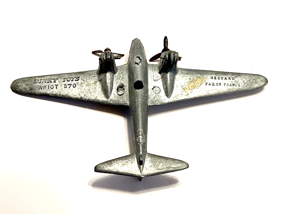 DINKY TOYS MECCANO FRANCE 1939 #64a Airplane AMIOT 370 Twin Engine ...
