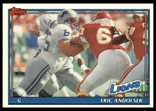 1991 Topps #406 Eric Andolsek Detroit Lions Football Card | eBay