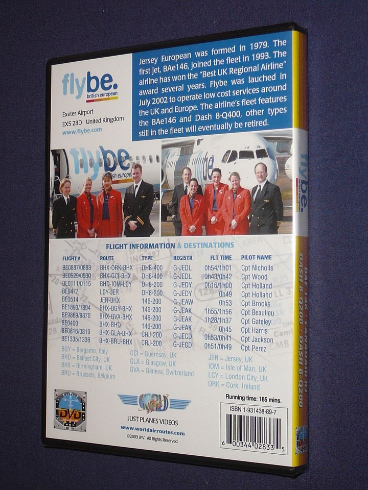 JUST PLANES COCKPIT VIDEO DVD flybe. british european new & sealed | eBay
