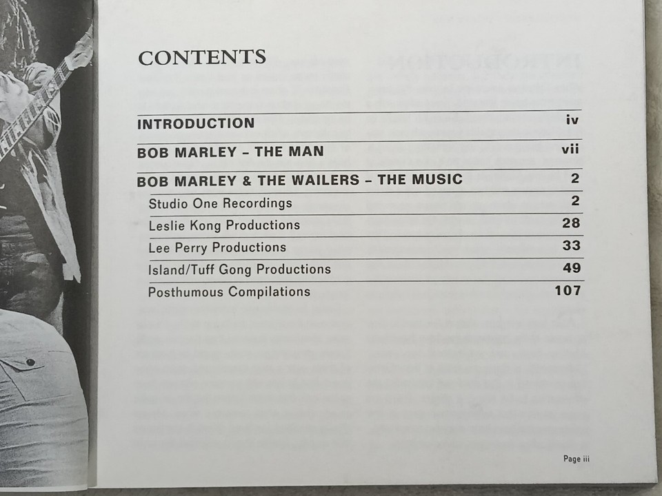 Bob Marley Book by Ian McCann Omnibus 1994 Complete Guide to the Music ...