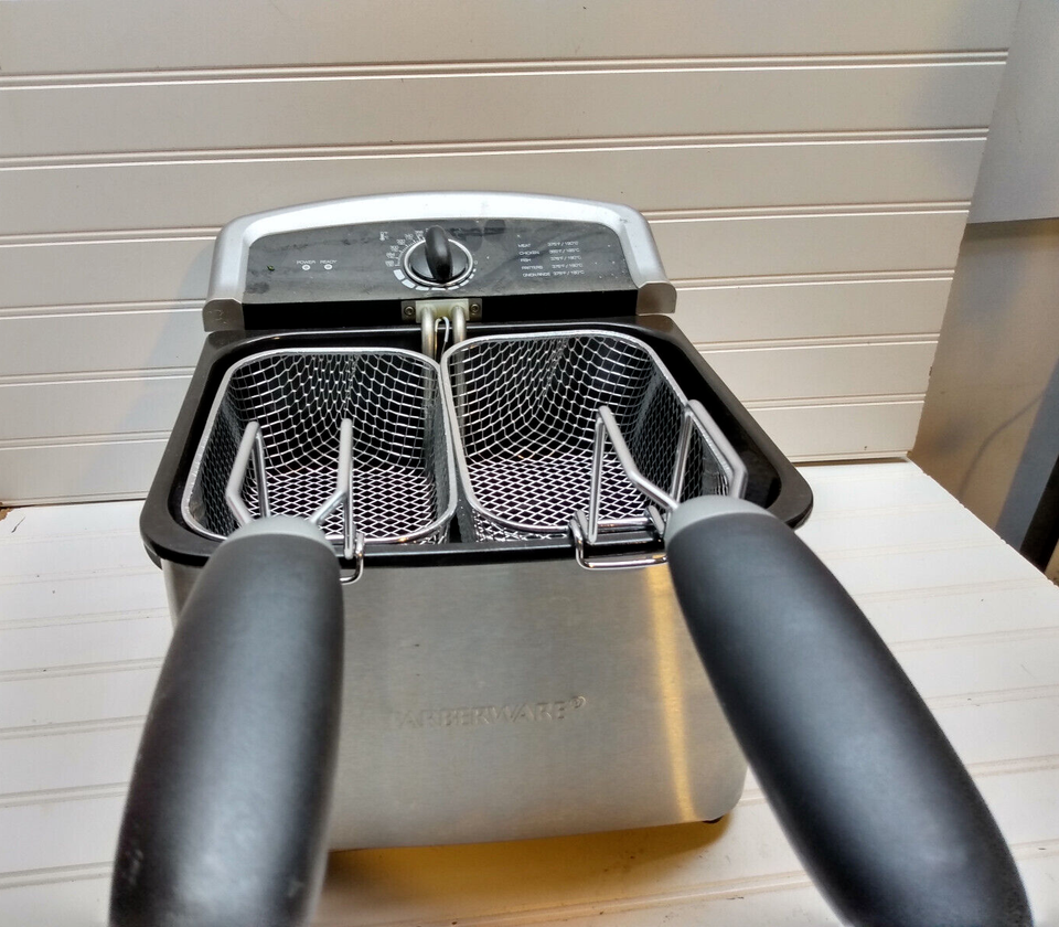 Farberware Electric Deep Fryer Stainless 3 Basket 1800W & Timer | eBay