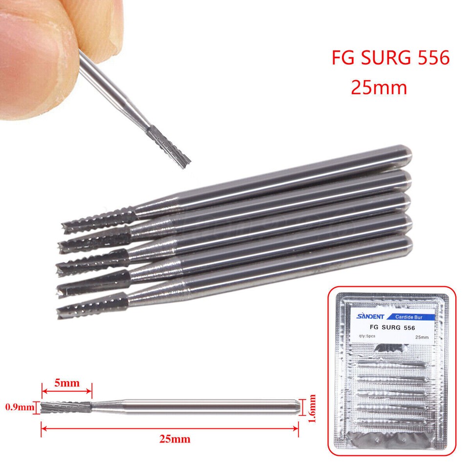 Dental Surgical Burs 2-5 557 330 Long FG SURG FGOS SL Carbide Bur For ...