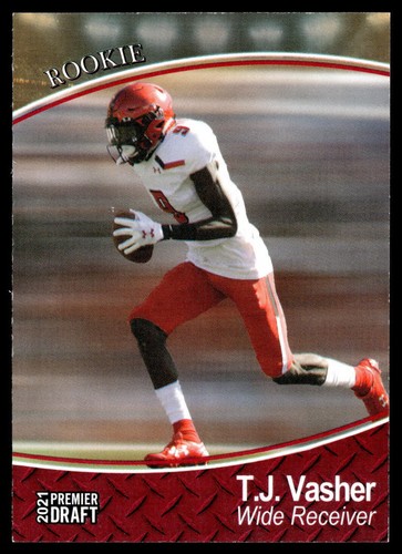 2021 Sage Premier Draft - T.J. Vasher #148 Red (RC) for sale online | eBay