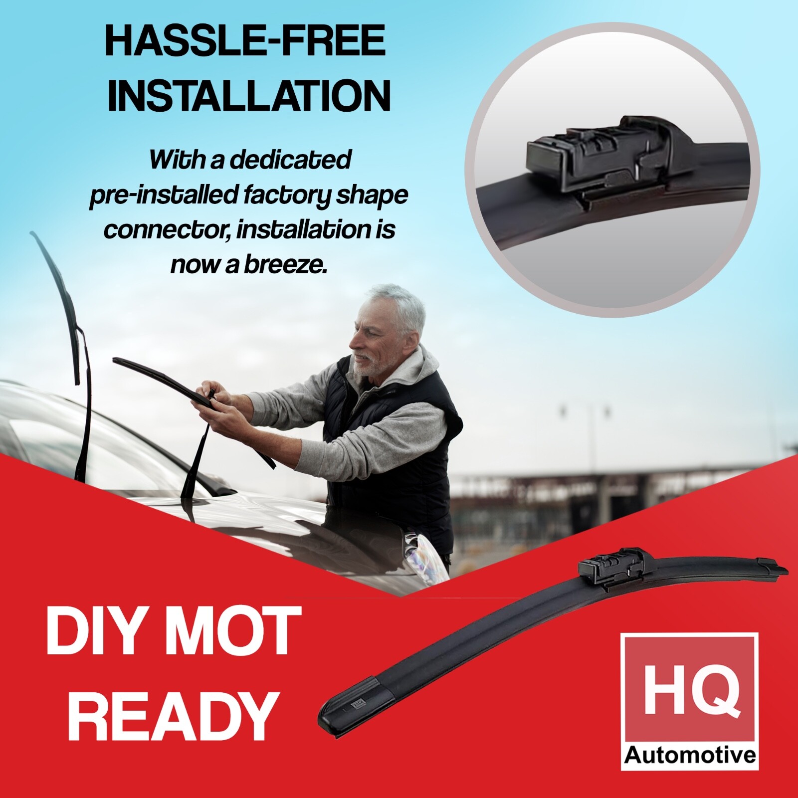 Wiper Blades Fit VW Polo 2005-2009 HQ AUTOMOTIVE Front Windscreen ...