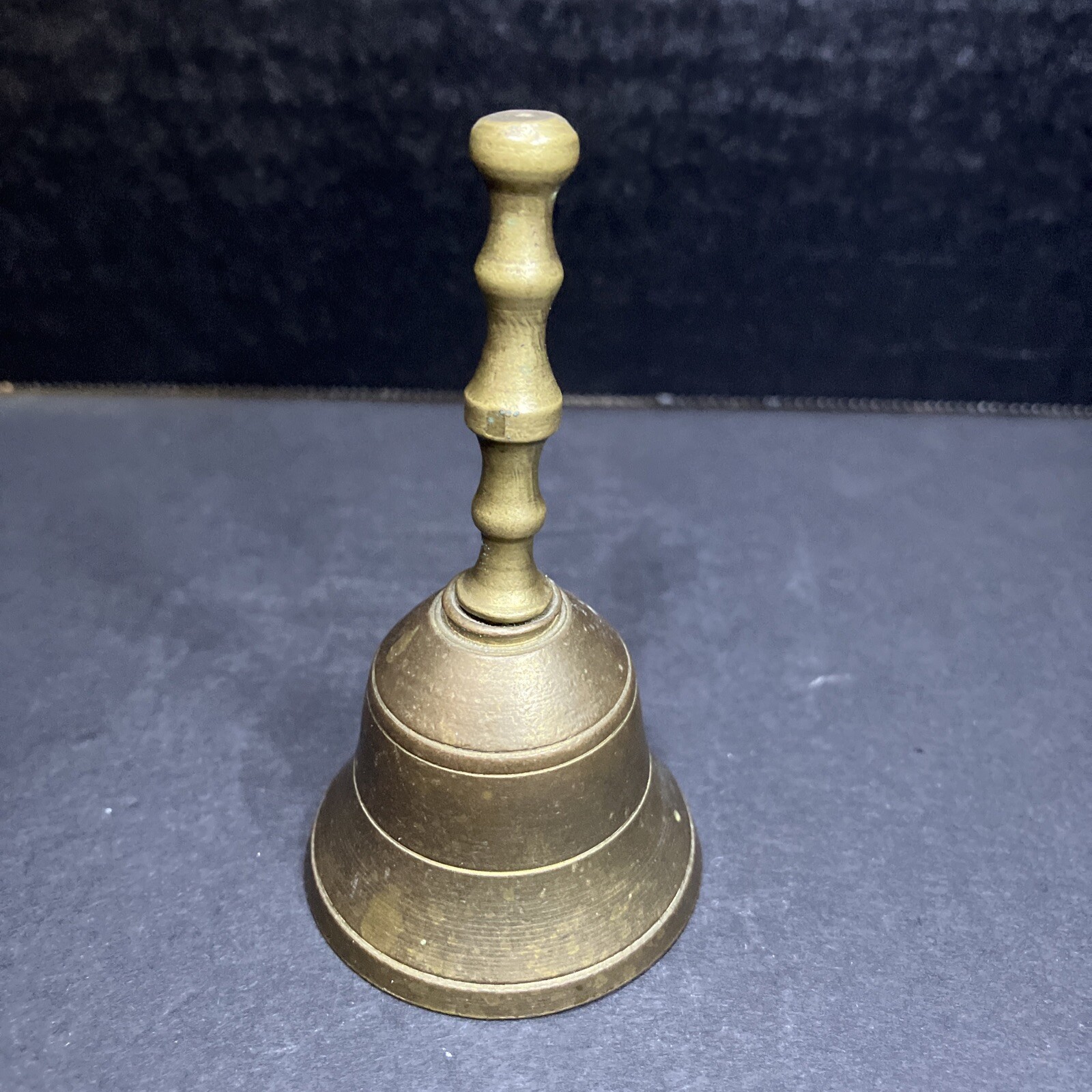 Vintage Solid Brass Hand Held Bell 3 1/2" Tall Removable Handle | eBay