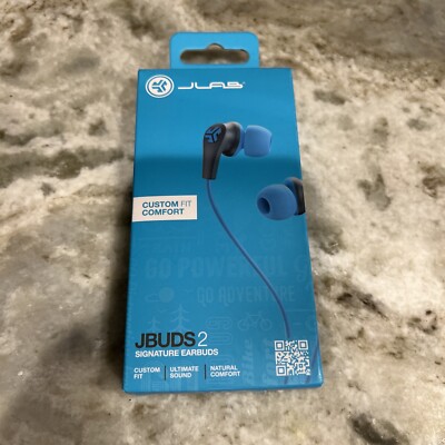 🎄JLab JBuds 2 Signature Earbuds Blue Marine Noise Isolate Comfort Fit🎄 ...