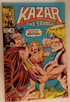 1) Ka-Zar The Savage#32 1984 VFN+ vs brother ~ art by Paul Neary/Marie ...