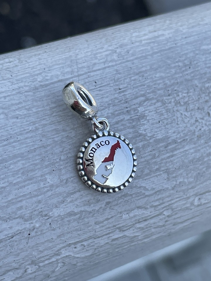 Pandora Monaco 🇲🇨 Exclusive Country Map Flag Colors Dangle Charm | eBay