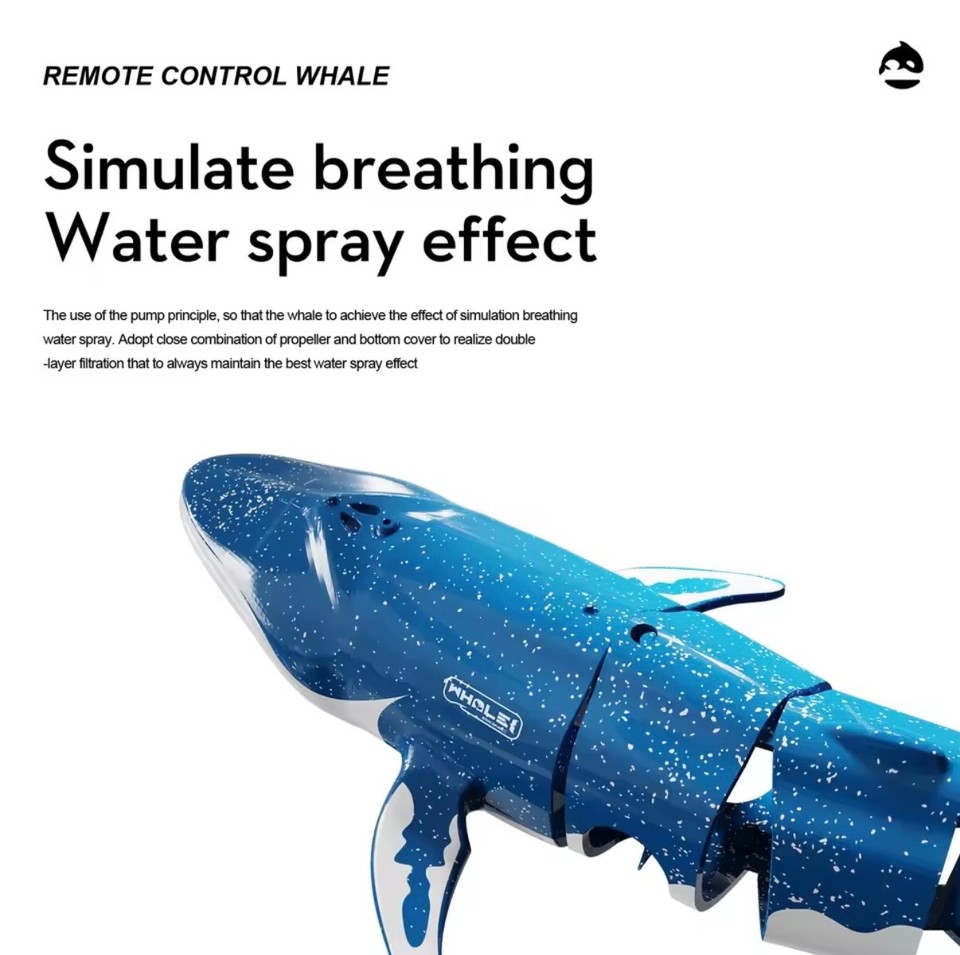 Underwater RC submarine Remote Control Whales shark Submarines Boat toy ...