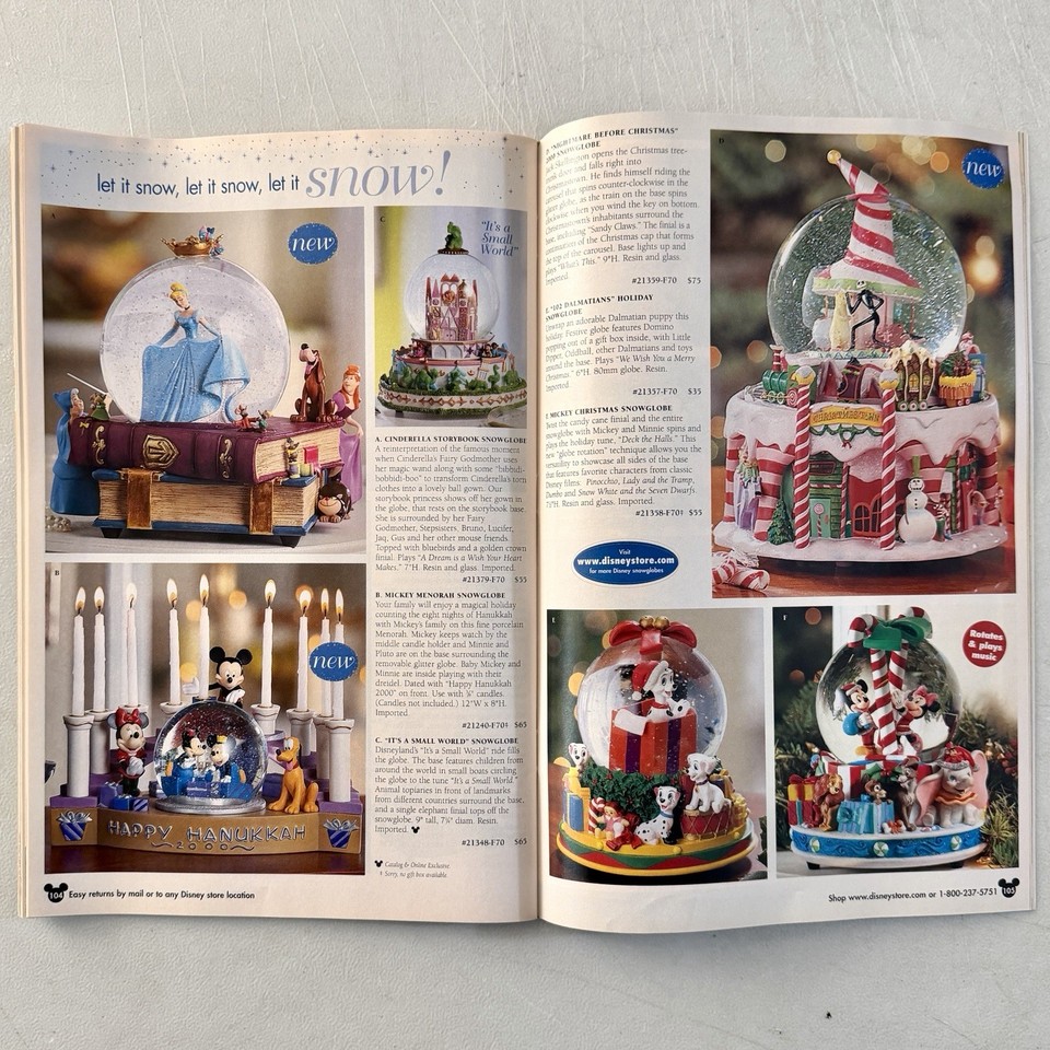 Disney Store 2000 Holiday Catalog Christmas Gifts Collectibles Mickey ...
