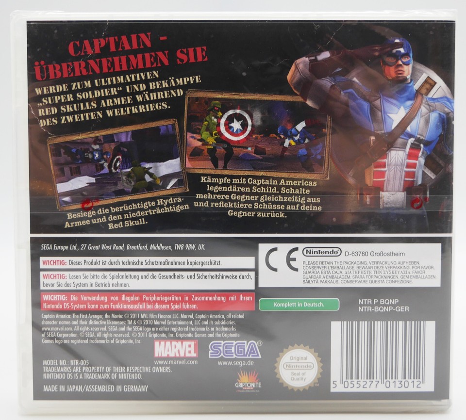 Captain America: Super Soldier | Nintendo DS | eingeschweißt SEALED ...