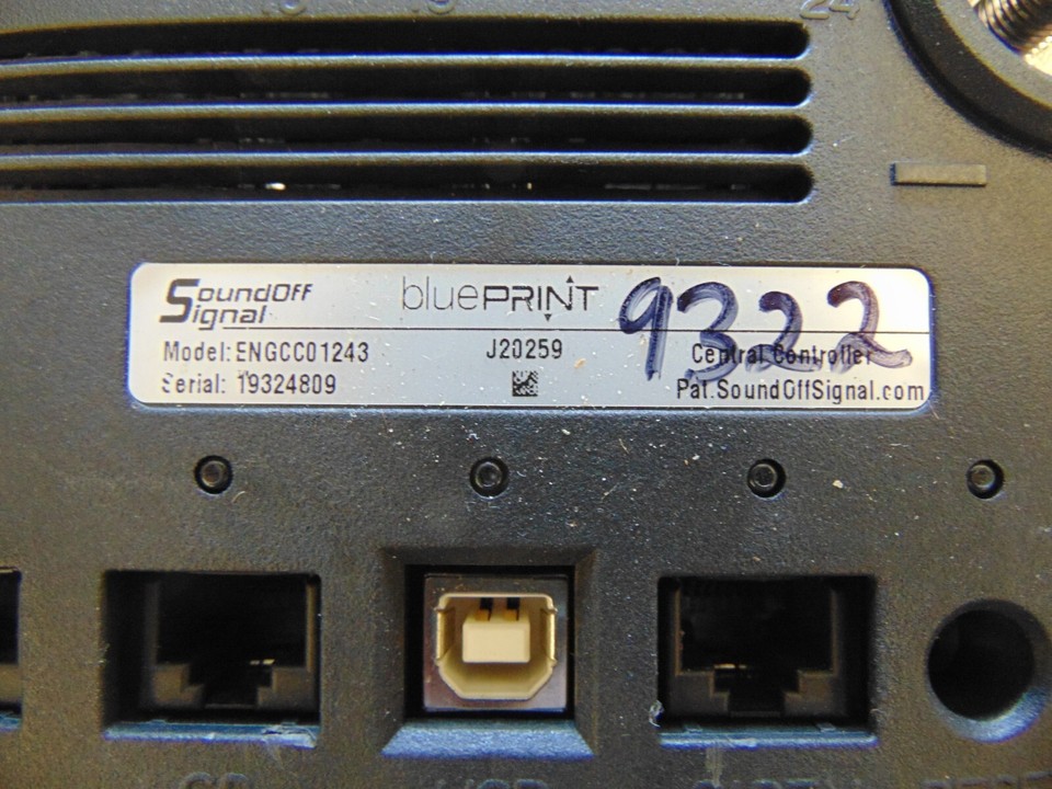 SOUNDOFF SIGNAL BLUEPRINT MODEL ENGC01243 CENTRAL CONTROLLER #9322 | eBay