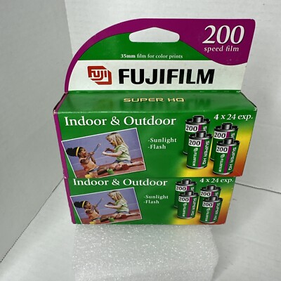 Fujifilm 35mm 200 Speed Color Film 2 Packs 8 Rolls Cold Stored 11/2005 ...
