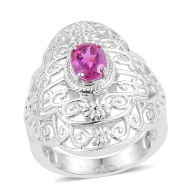 LAB PINK SAPPHIRE RING 5 #size5rings #size5 #pinksapphirerings #rings # ...