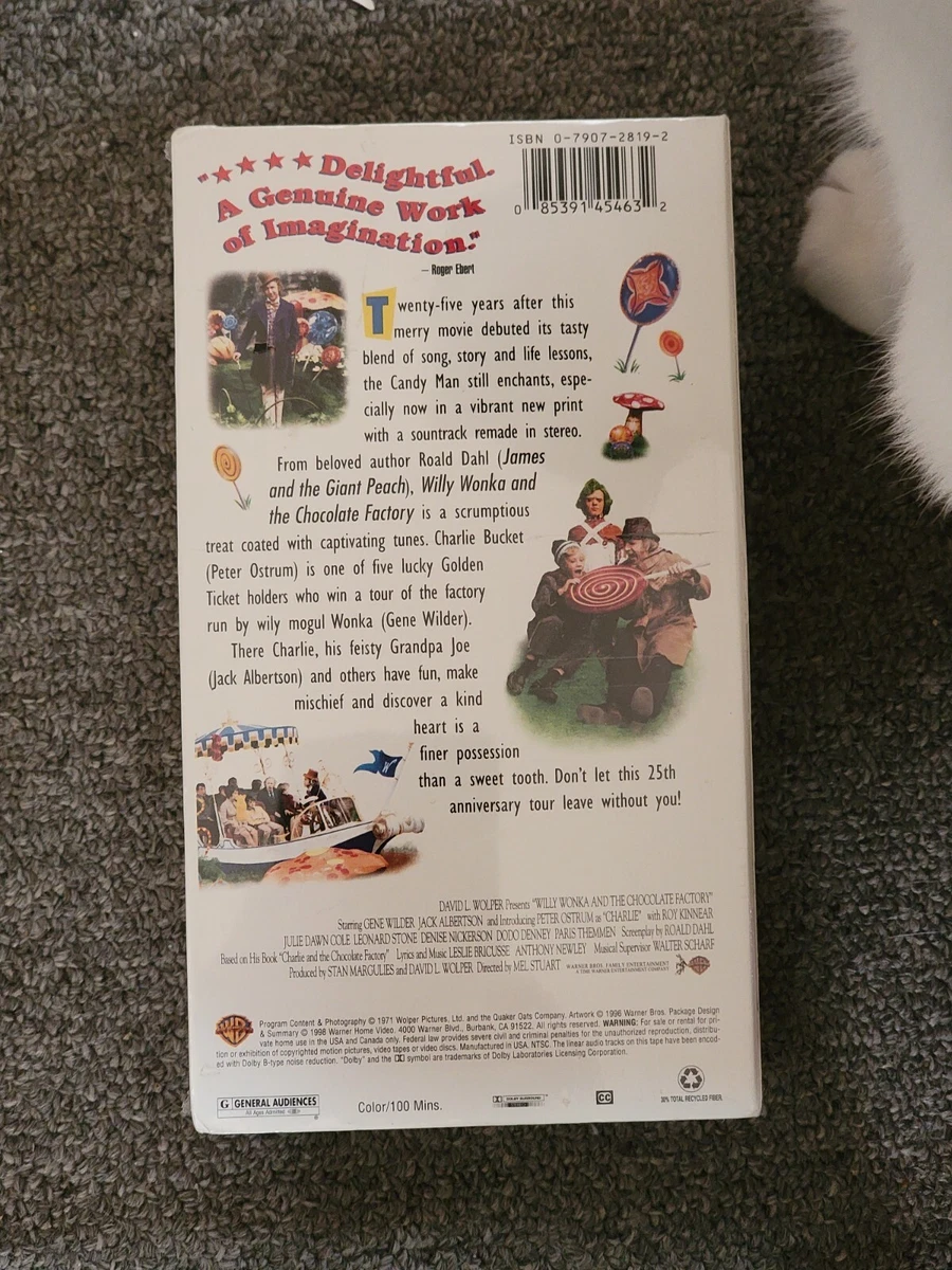 Willy Wonka And The Chocolate Factory Vhs Ebay