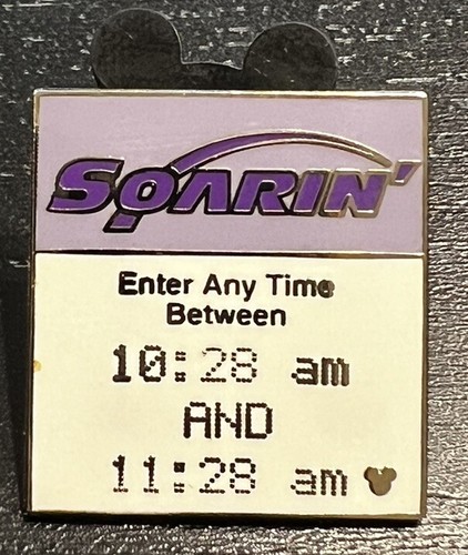 Disney Fast Pass Ticket Pin Epcot Soarin’ Hidden Mickey Cast Lanyard | eBay