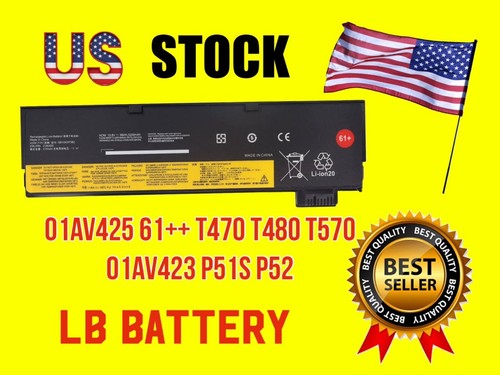 NEW 01AV425 61+ Battery for Lenovo ThinkPad T470 T480 T570 01AV423 P51S ...