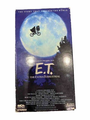 E.T. The Extra-Terrestrial ET VHS - 1982 MCA - Black & Green Cassette ...