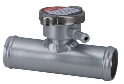 32mm 1-1/4" O.D Aluminum Inline Radiator Filler Neck With Cap Silver 45 ...