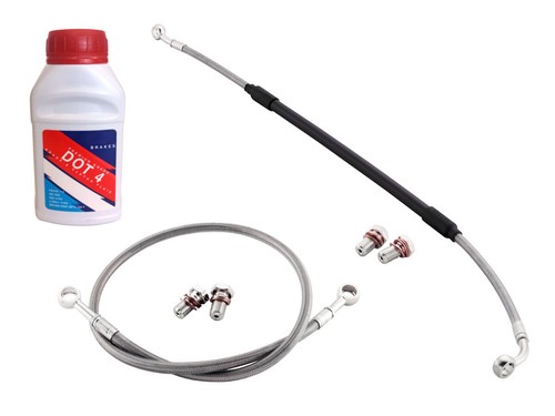 CR ROUTING ON FRONT Front & Rear Stainless Steel Brake Line Kit | eBay