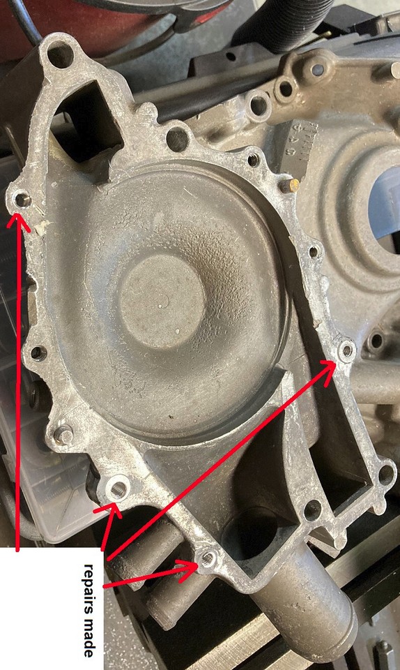 67-71 buick 400 430 455 rebuilt timing cover (early style with 1/2" oil ...