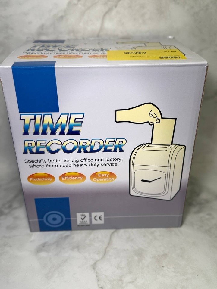 Employee Attendance Punch Time Clock LCD Office Punch Card Machine w ...