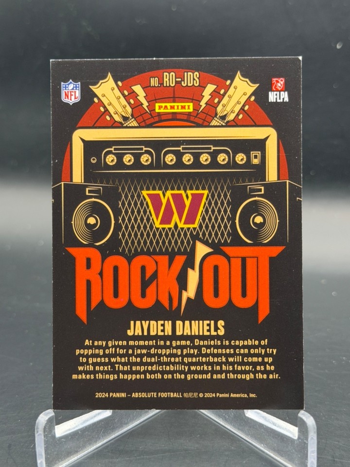 2024 Panini Absolute Jayden Daniels /150 Red Rock Out Rookie #RO-JDS PC ...