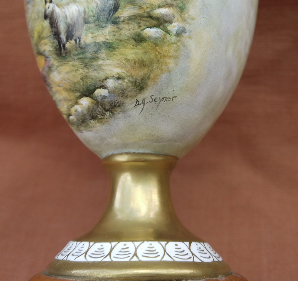 David Bowkett Ceramics Vase Painted by David Scyner (Ex Royal Worcester ...